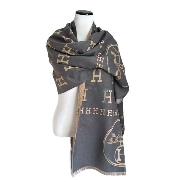 Accessories | Soft Double Face Monogram Designer Scarf Shawl Wrap ...
